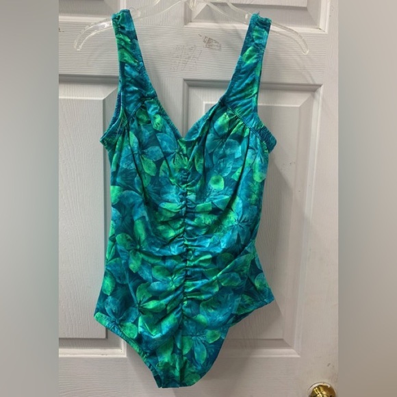 Ceeb | Swim | Nwt Front Shirred Girl Leg Boy Leg Swimsuit Aqua Blue ...